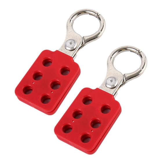 2 Pieces Heavy Duty Lockout Hasps 1.5" Safty Clamp Red - Walmart.com
