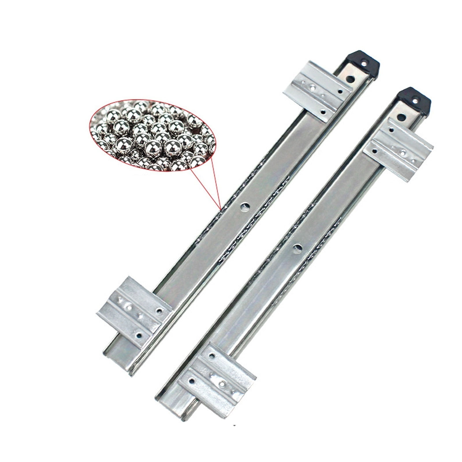 2 Pieces Heavy Duty Metal Drawer Runners Runners Pull Out Keyboard ...