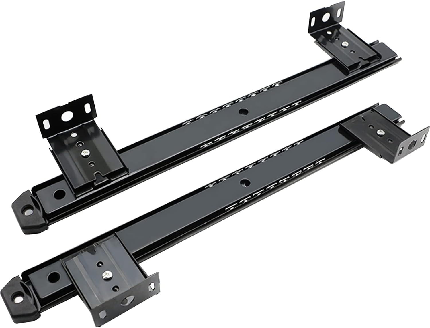 2 Pieces Heavy Duty Metal Drawer Runners Runners Pull Out Keyboard ...