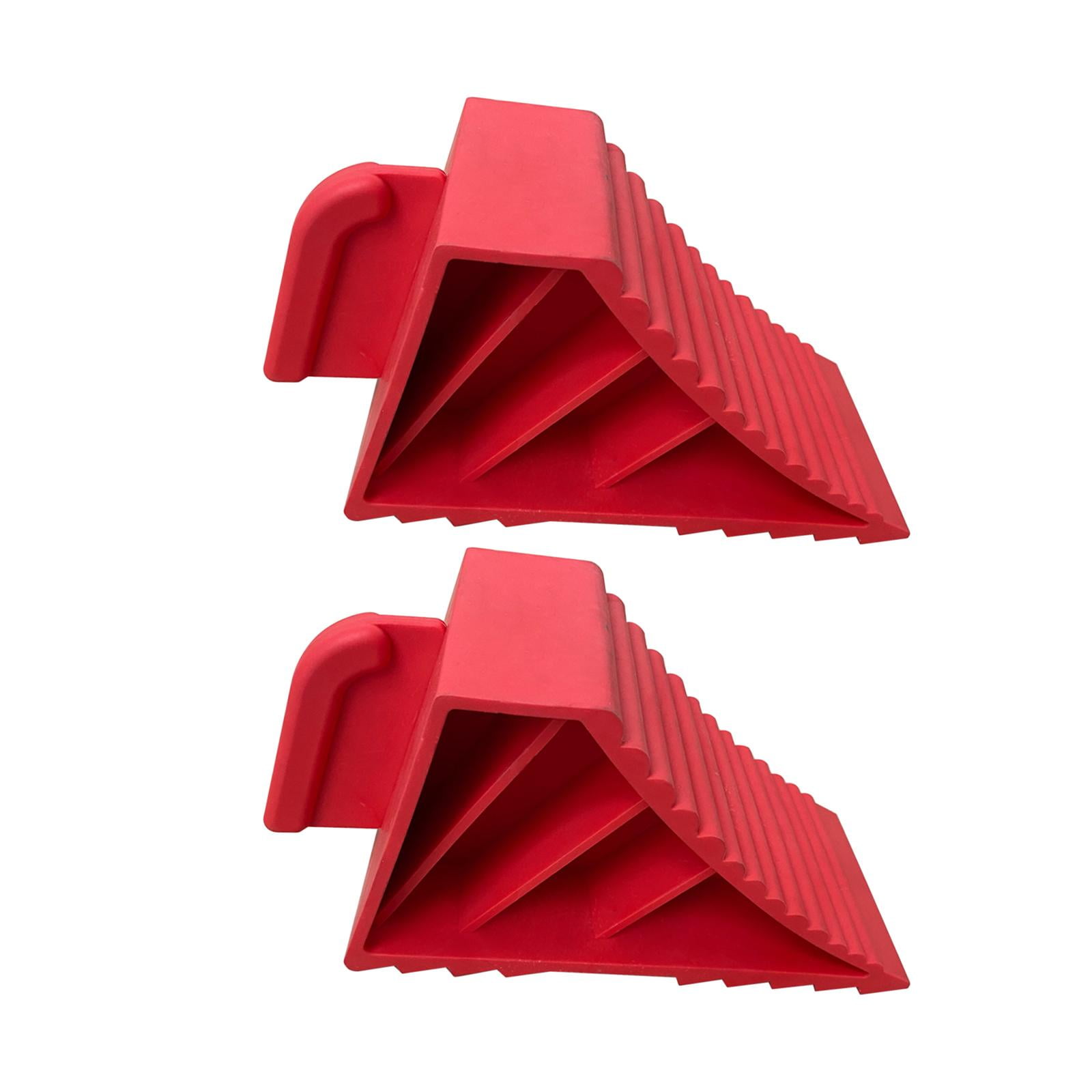 2 Pieces Heavy Duty Wheel Chocks Durable Tire Stopper for RV Truck Auto ...