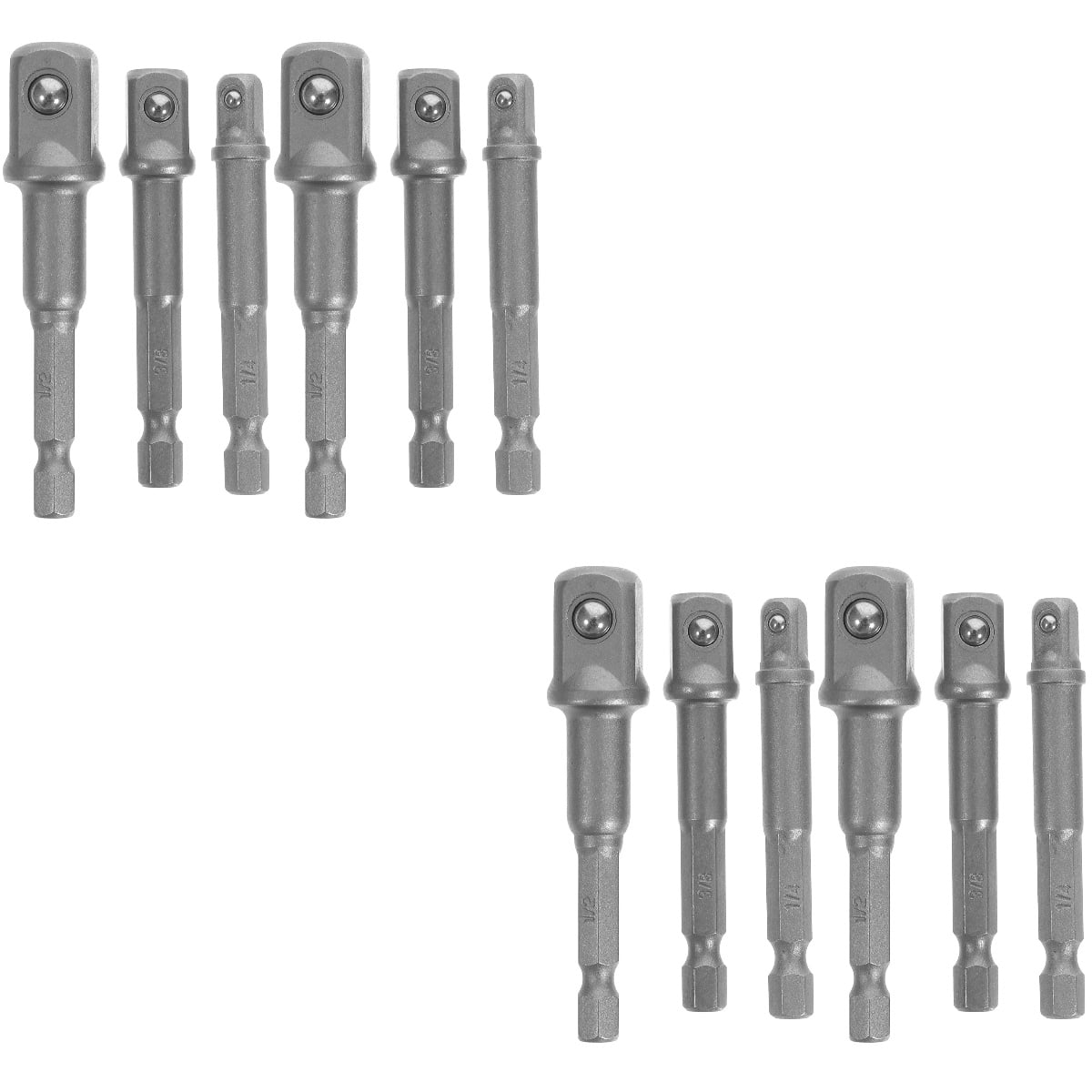2 Pieces Hex Impact Bit Socket Adaptor Adapter High Hardness - Walmart.com