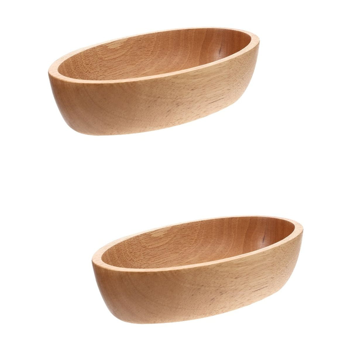 2 Pieces Holder Serving Boat Shaped Wooden Fruit Plate Easy to Store ...