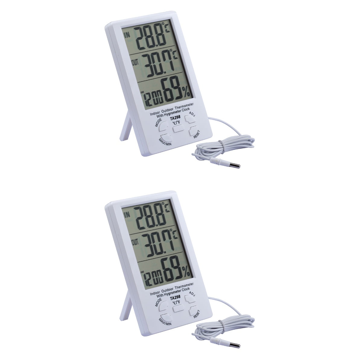 2 Pieces Humidity Indicator Wall Clocks for Home Decor Weather Station ...