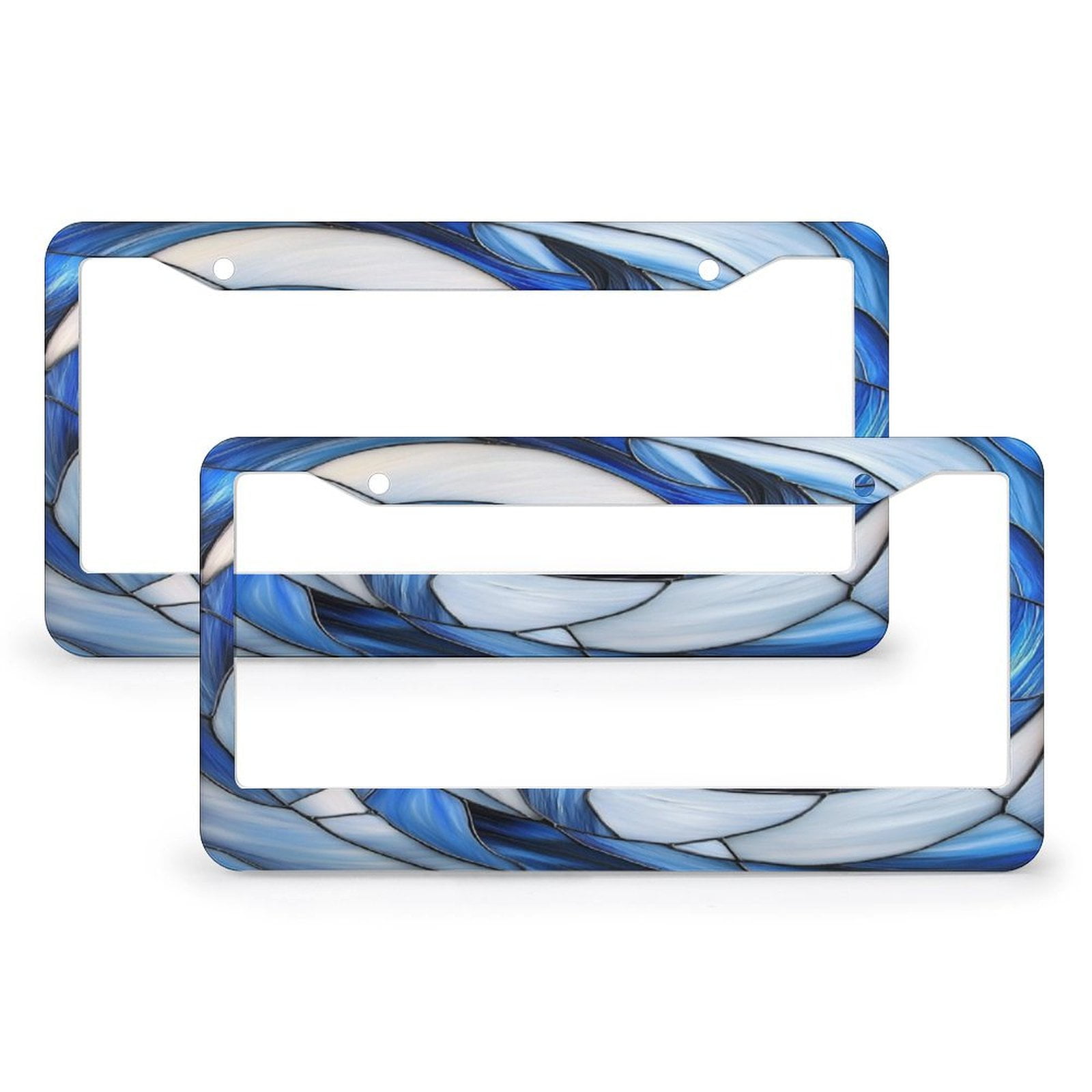 2 Pieces Hurricane Weather Storm License Plate Frames Blue And White ...
