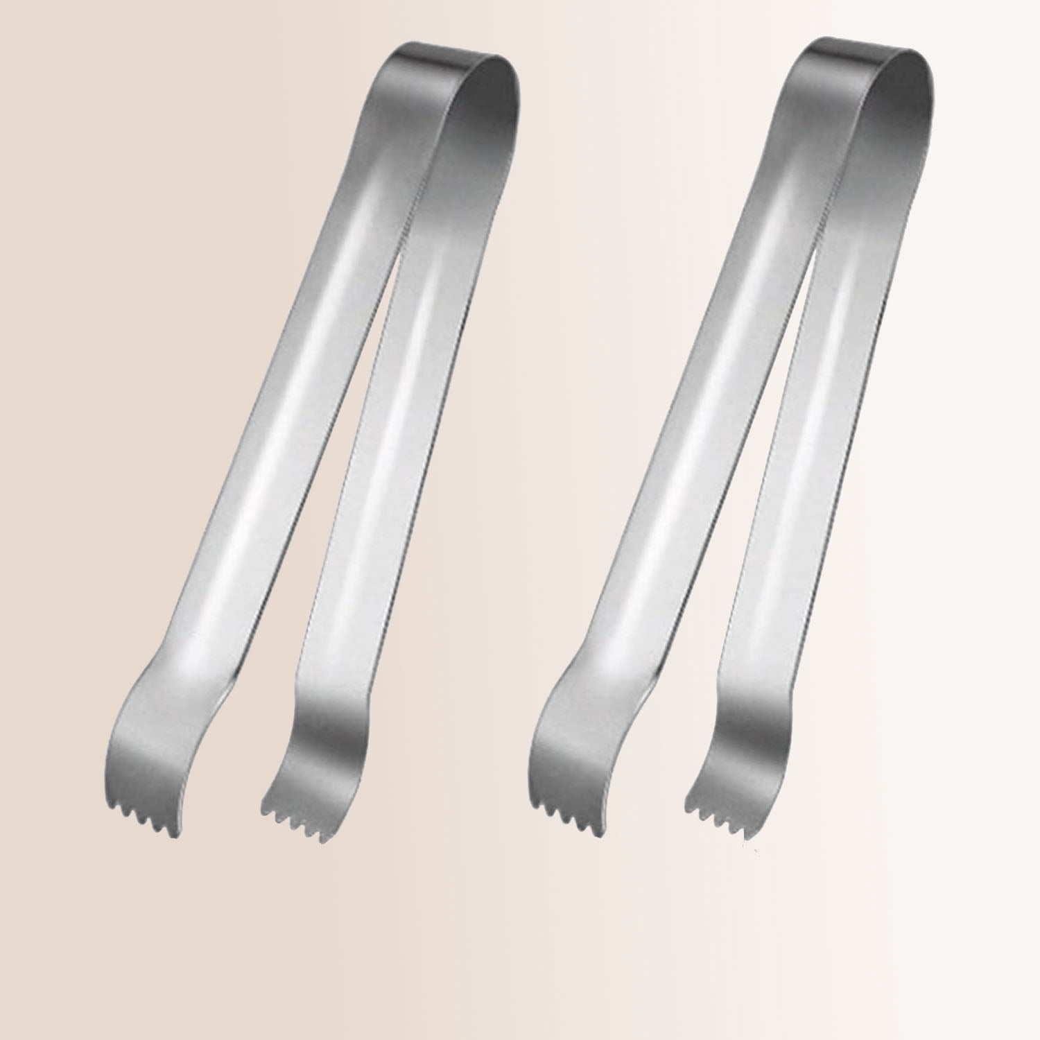 2 Pieces Ice Tongs Small Tongs for Bar Mini Metal Pom Tong for Serving ...