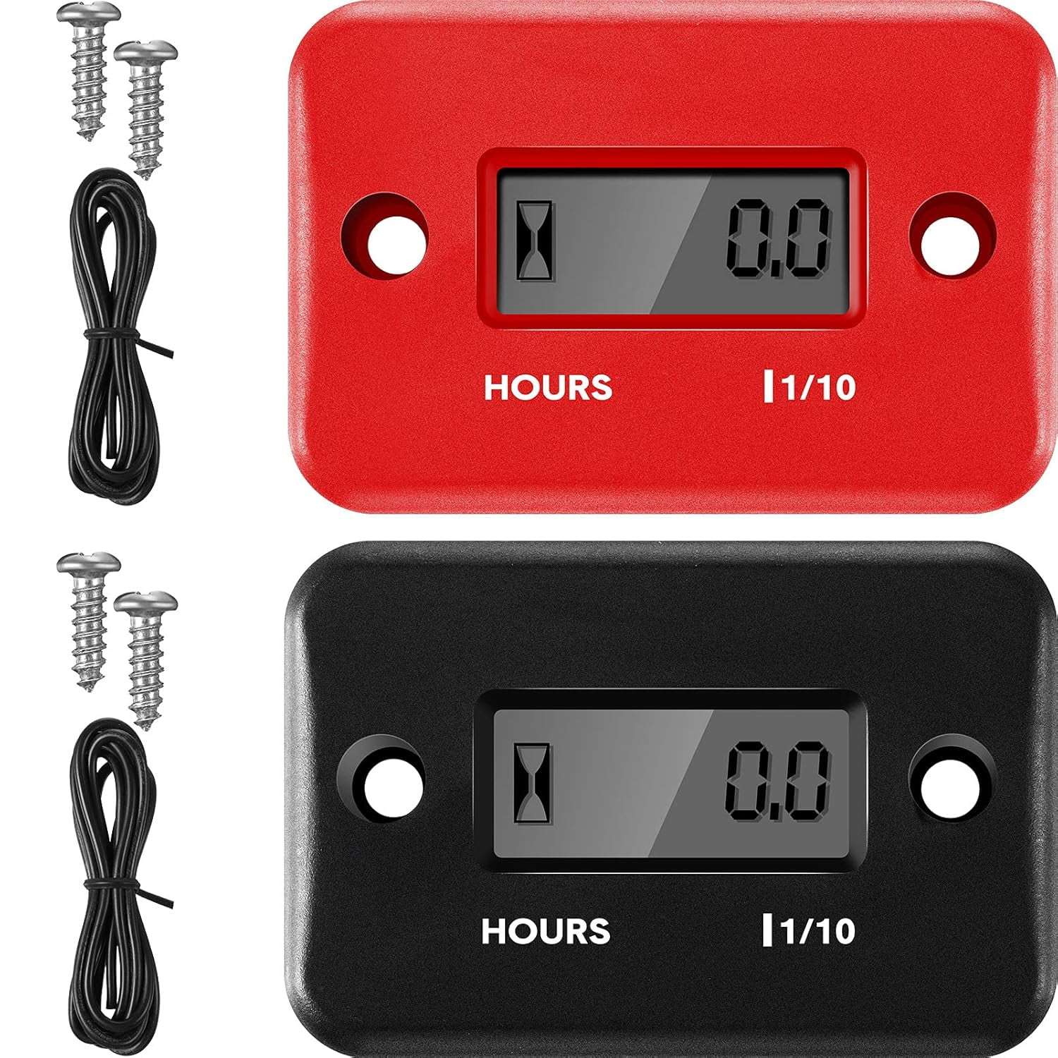 2 Pieces Inductive Hour Meter for Gas Engine Lawn Mower Dirt Bike ...