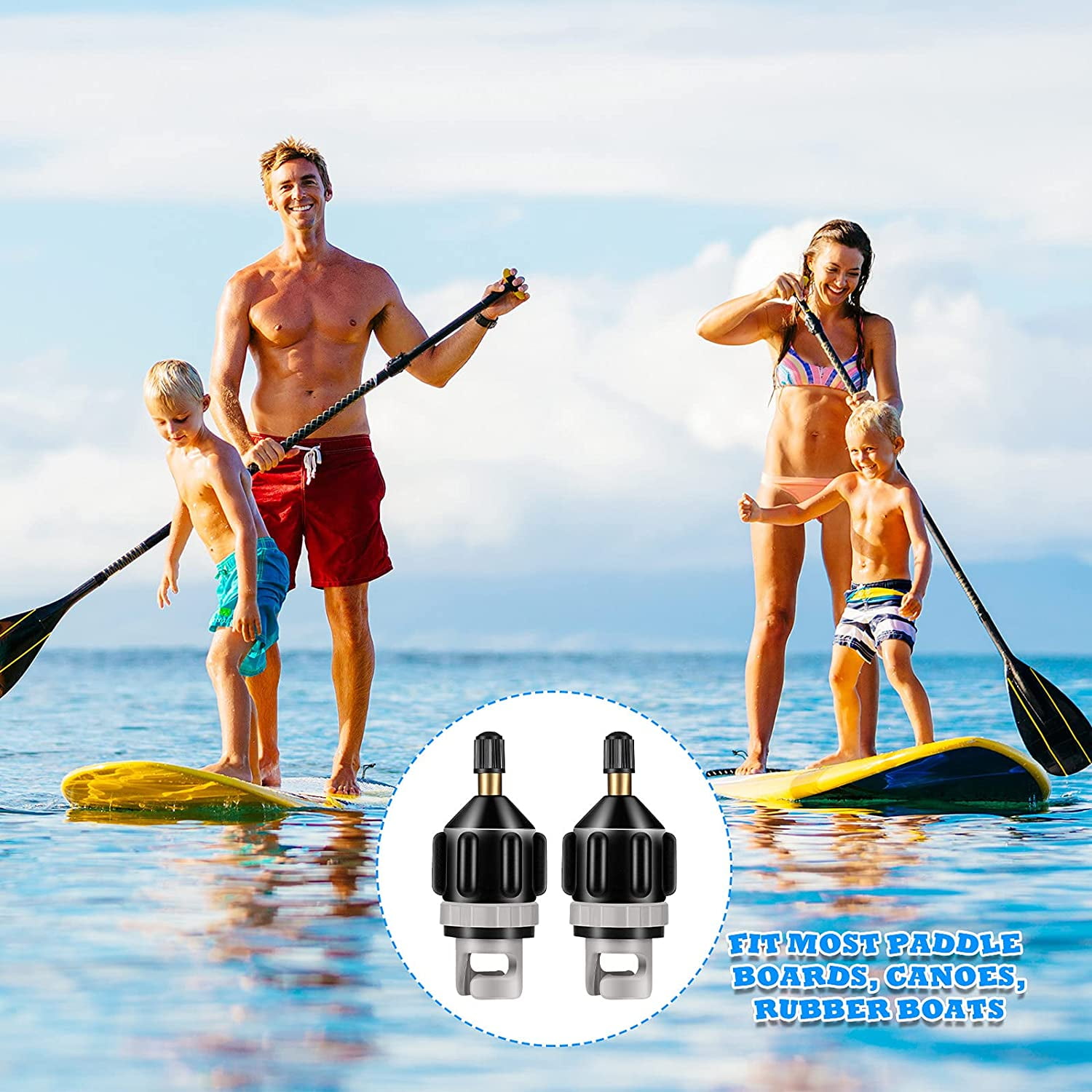 2 Pieces Inflatable Boat SUP Pump, Adaptor Air Pump, Converter Air ...