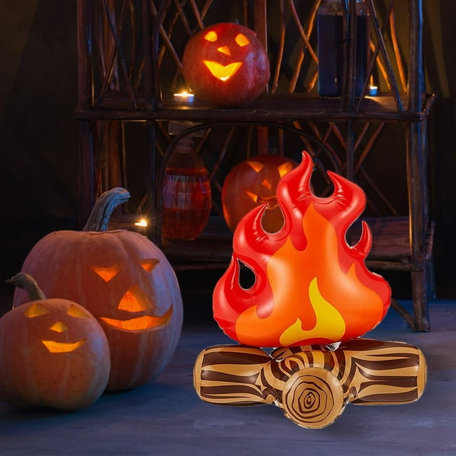 2 Pieces Inflatable Fake Campfire Party Decor Party Lawn Home Decor ...