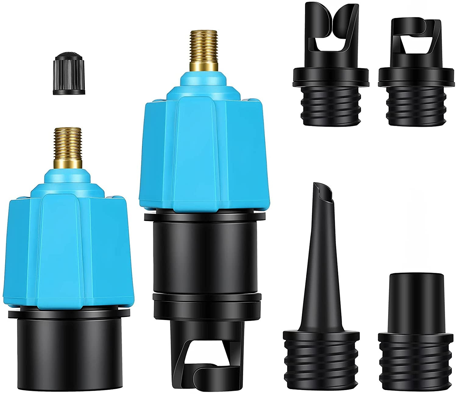 2 Pieces Inflatable SUP Pump Adaptor with 4 Air Valve Converter ...