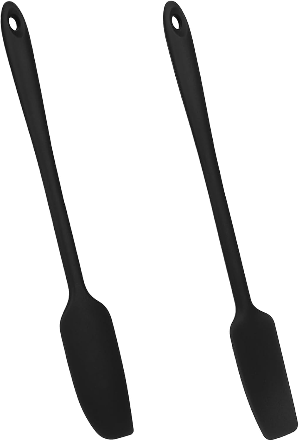 2 Pieces Jar Spatula with Long Handle Non-Stick Rubber Scraper Rubber ...