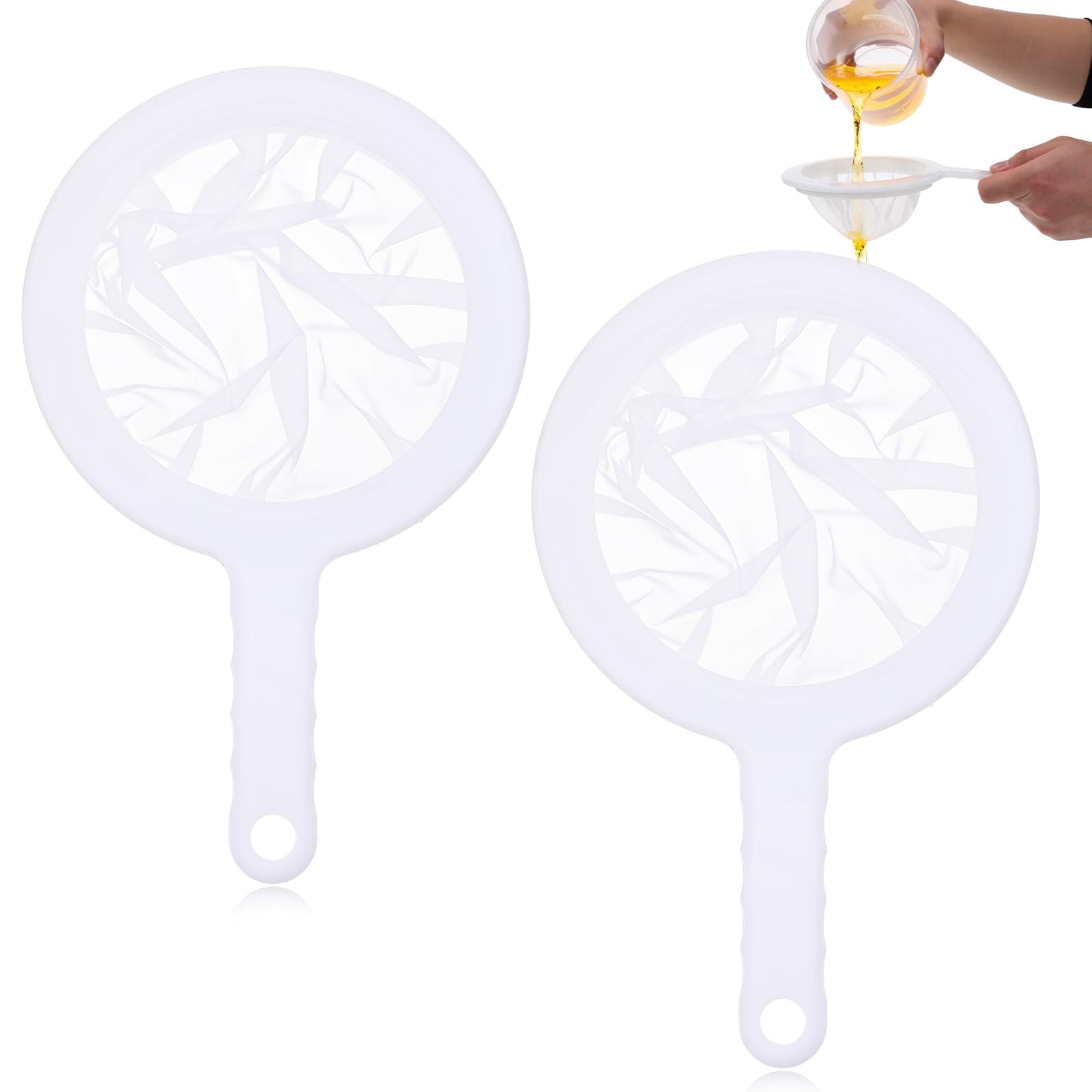 2 Pieces Juice Strainer after Juicing Nylon Mesh Sieve Plastic Colander ...