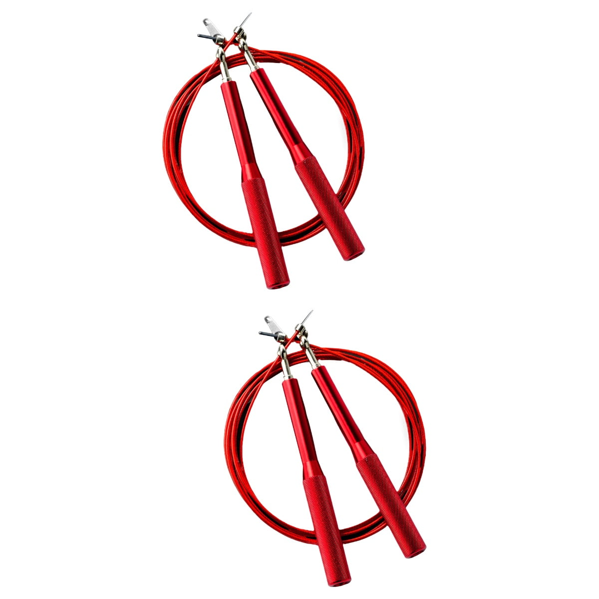 2 Pieces Jumping Rope Fitness Accessories Weight Aluminium Handle Steel ...
