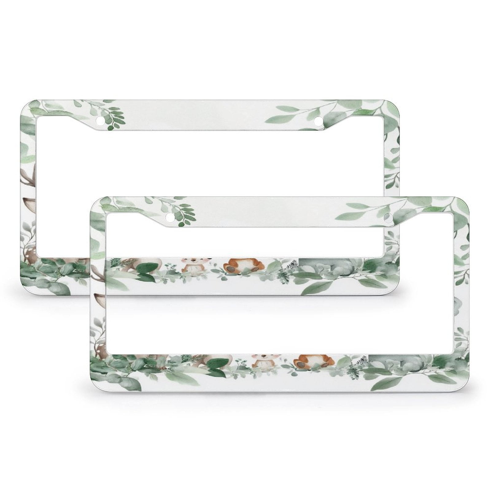2 Pieces Jungle Wild Animals License Plate Cover Rustic Farmhouse ...