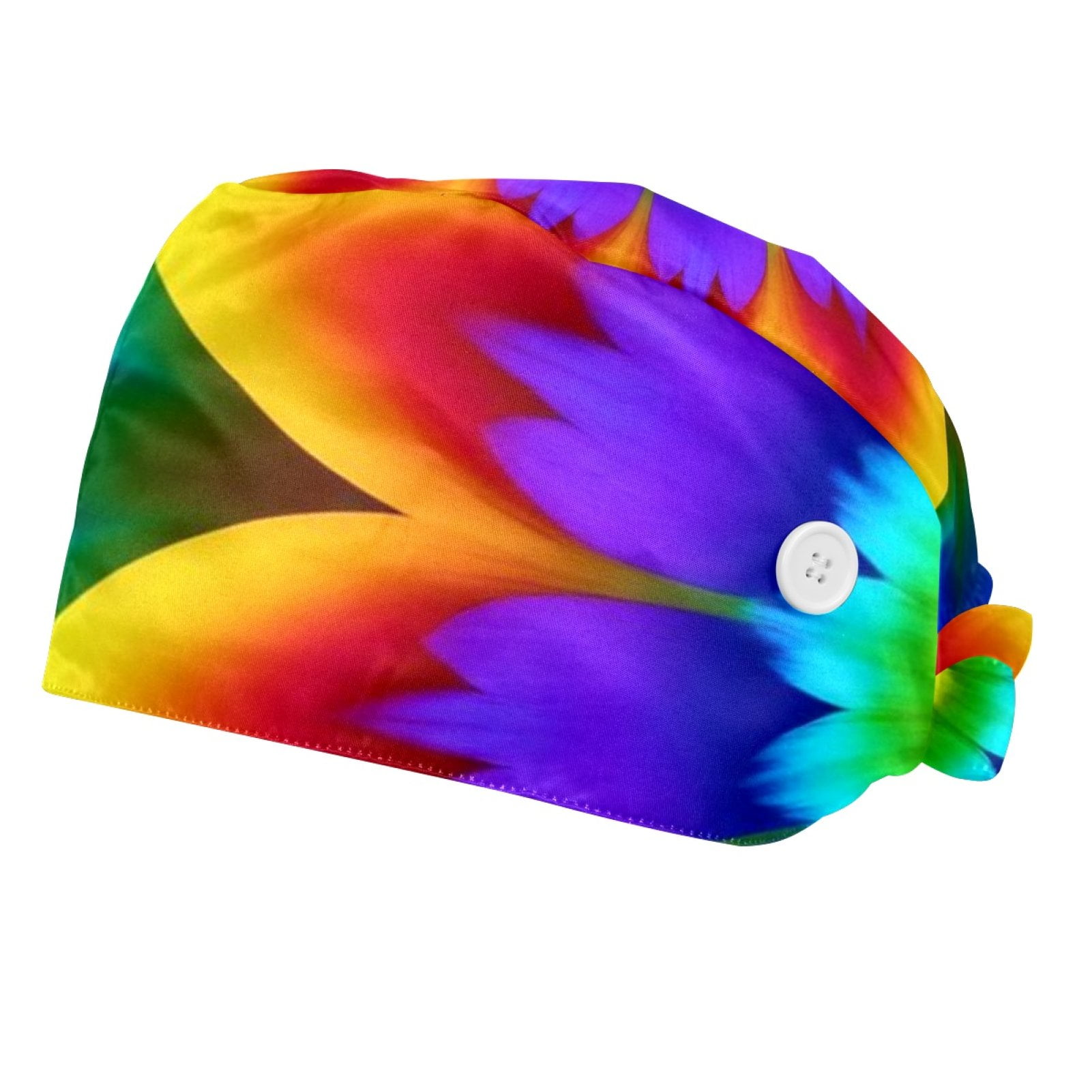 2 Pieces，Kaleidoscope rainbow colorful，Scrub caps women，Men's scrub cap ...