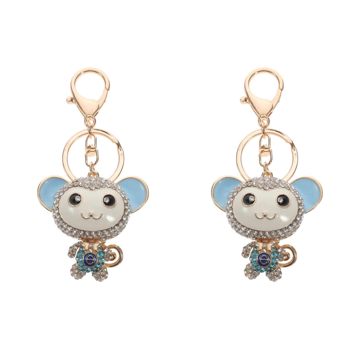2 Pieces Key Monkey Keychain DIY Craft Accessory Miss - Walmart.com
