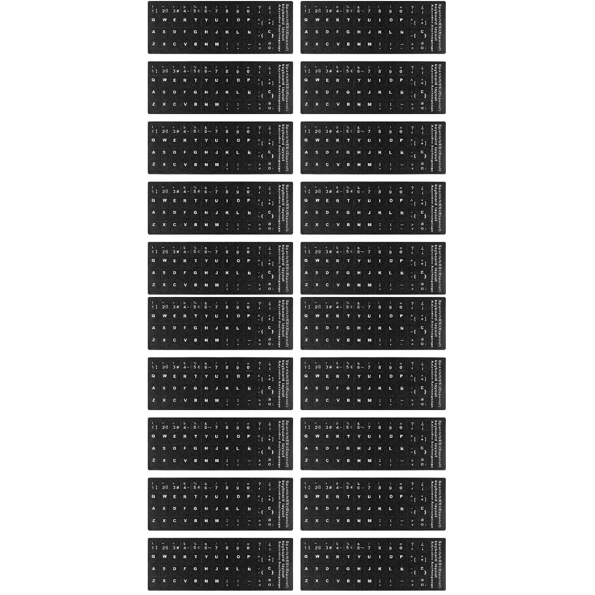 2 Pieces Keyboard Stickers Italian Letter Skin - Walmart.com