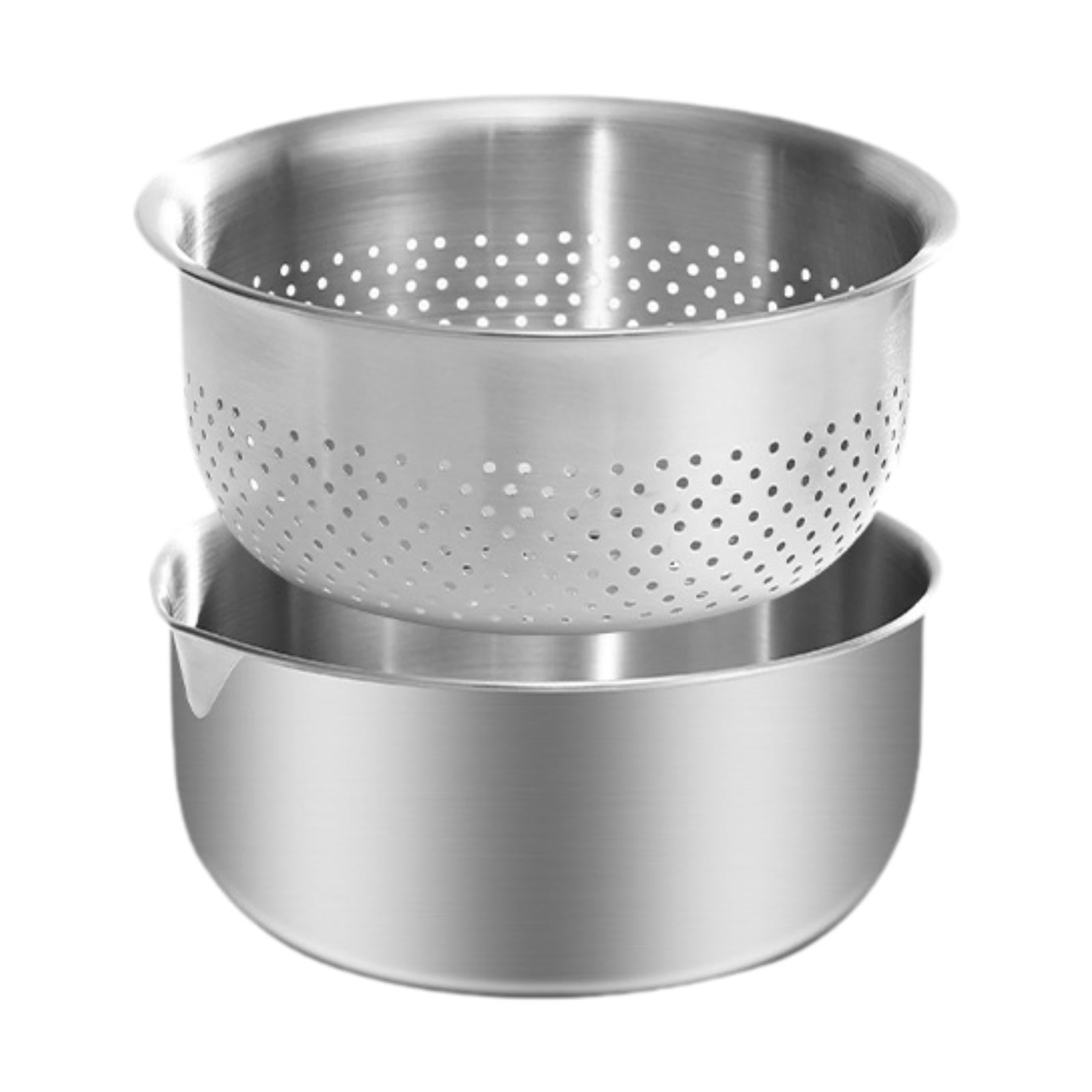 2 Pieces Kitchen Strainer Drainage Bowl Washing Basket 21cm Large ...