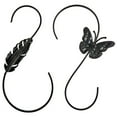 2 Pieces Large S Hooks Heavy Duty Anti Rust Black Metal Hook Indoor ...