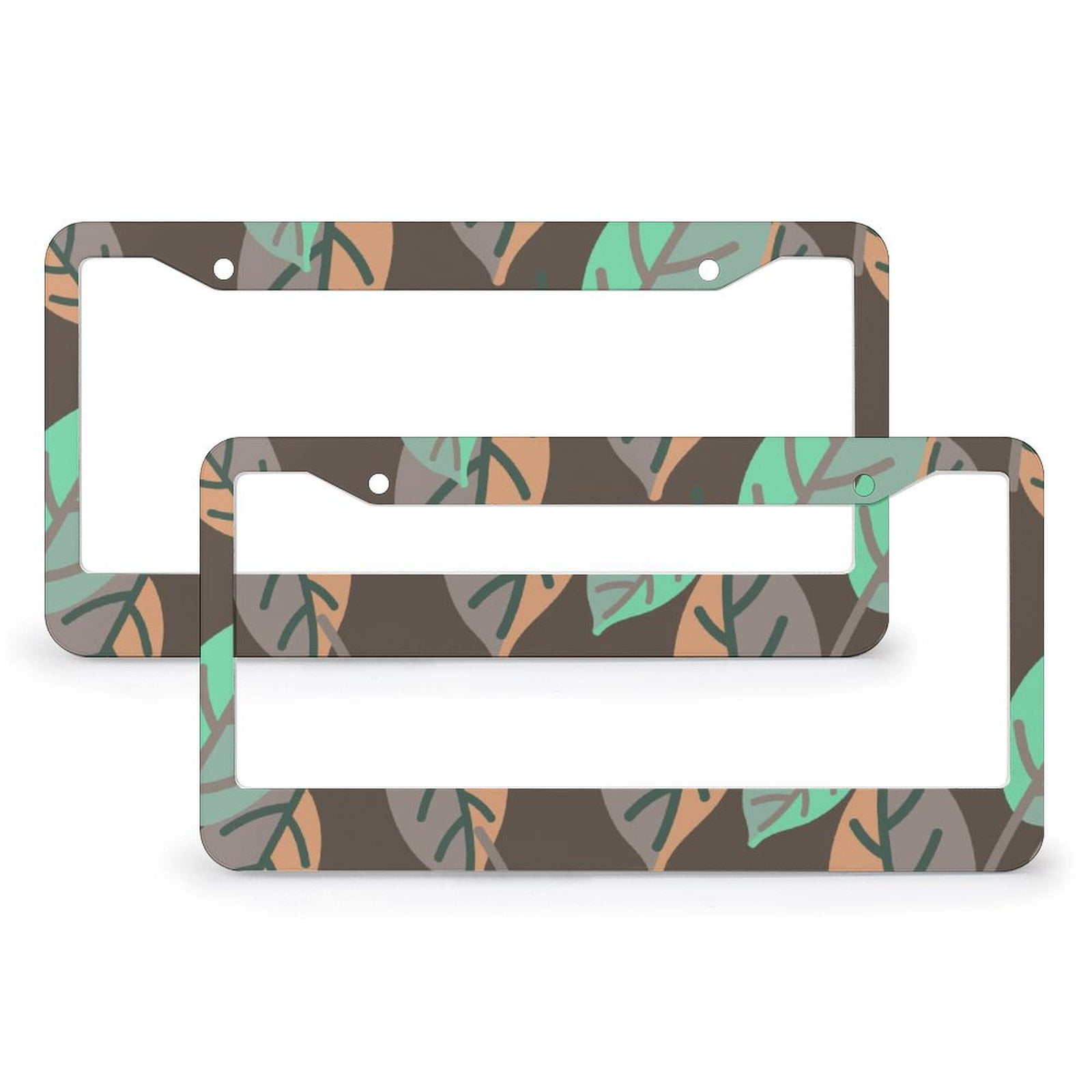 2 Pieces Leaves License Plate Frame Summer Decor Licenses Plates Frames ...