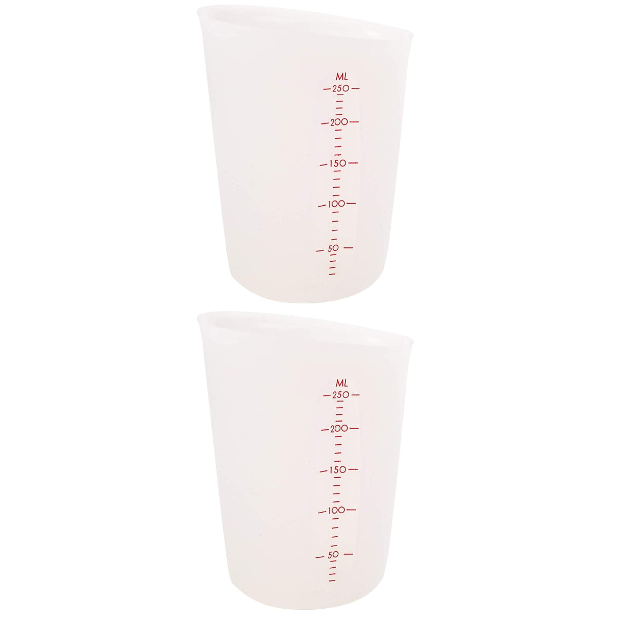 2 Pieces Liquid Measuring Cups Kitchen Meter for Measures Silicone ...