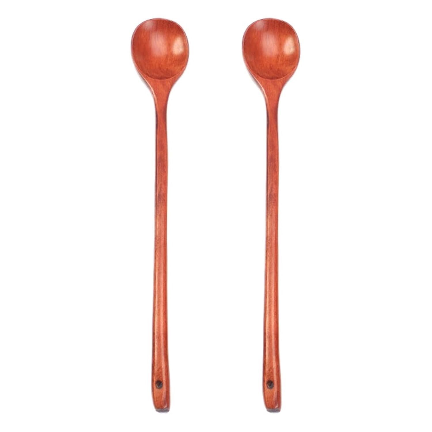 2 Pieces Long Handle Wooden Spoons Wooden Stirring Wooden Mixing Spoon ...