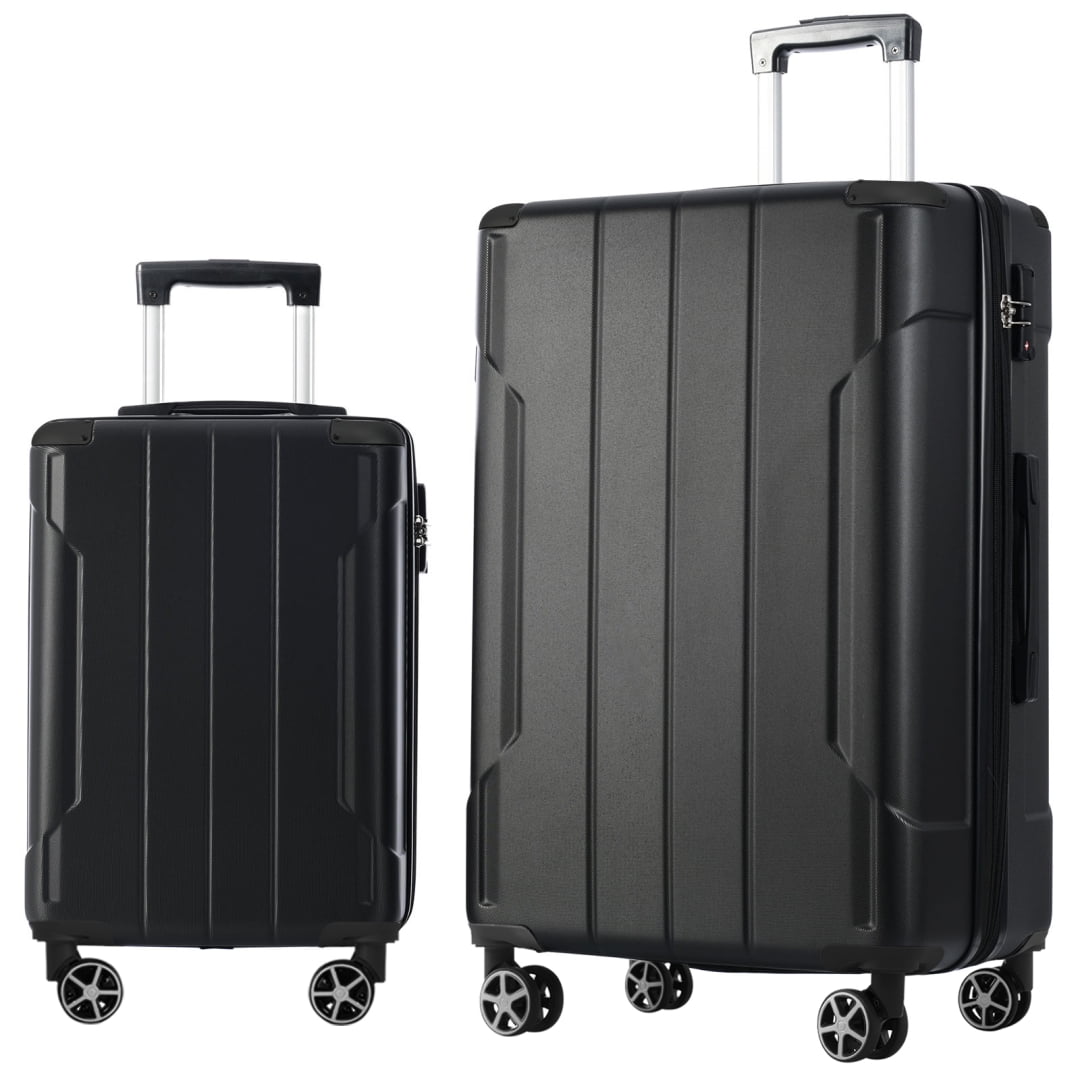 2 Pieces Luggage Sets, Hard Shell 20/28nch Travel Luggage, Expandable Carry On Luggage for Men ...