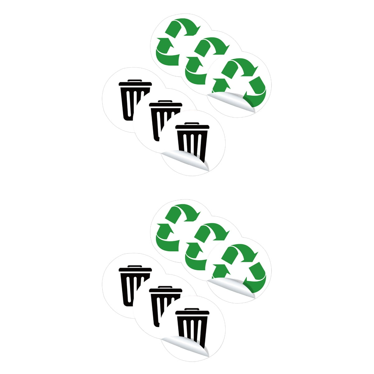 2 Pieces Magnetic Recycling Signs for Bins Garbage Classification Label ...