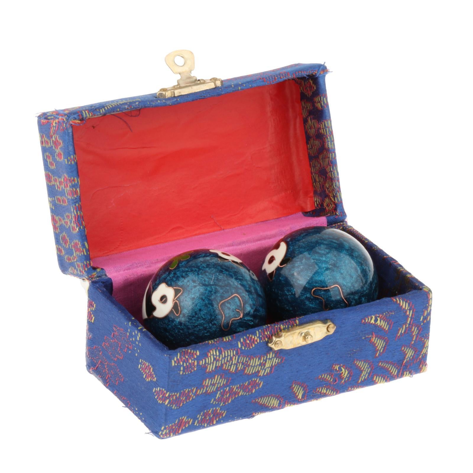 2 Pieces Massage Balls, Chinese Health Balls with Storage Box, Finger ...