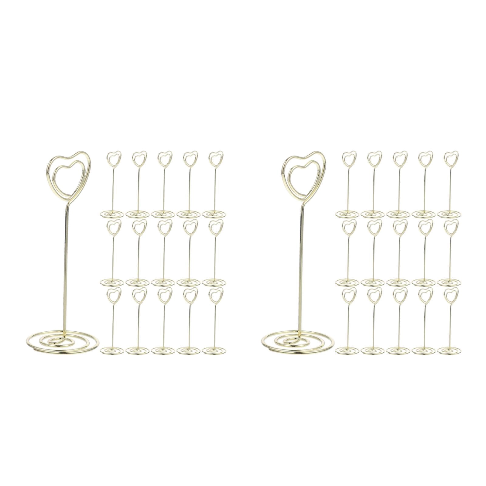 2 Pieces Menu Clips Table Number Holders Board Place Wedding Golden ...