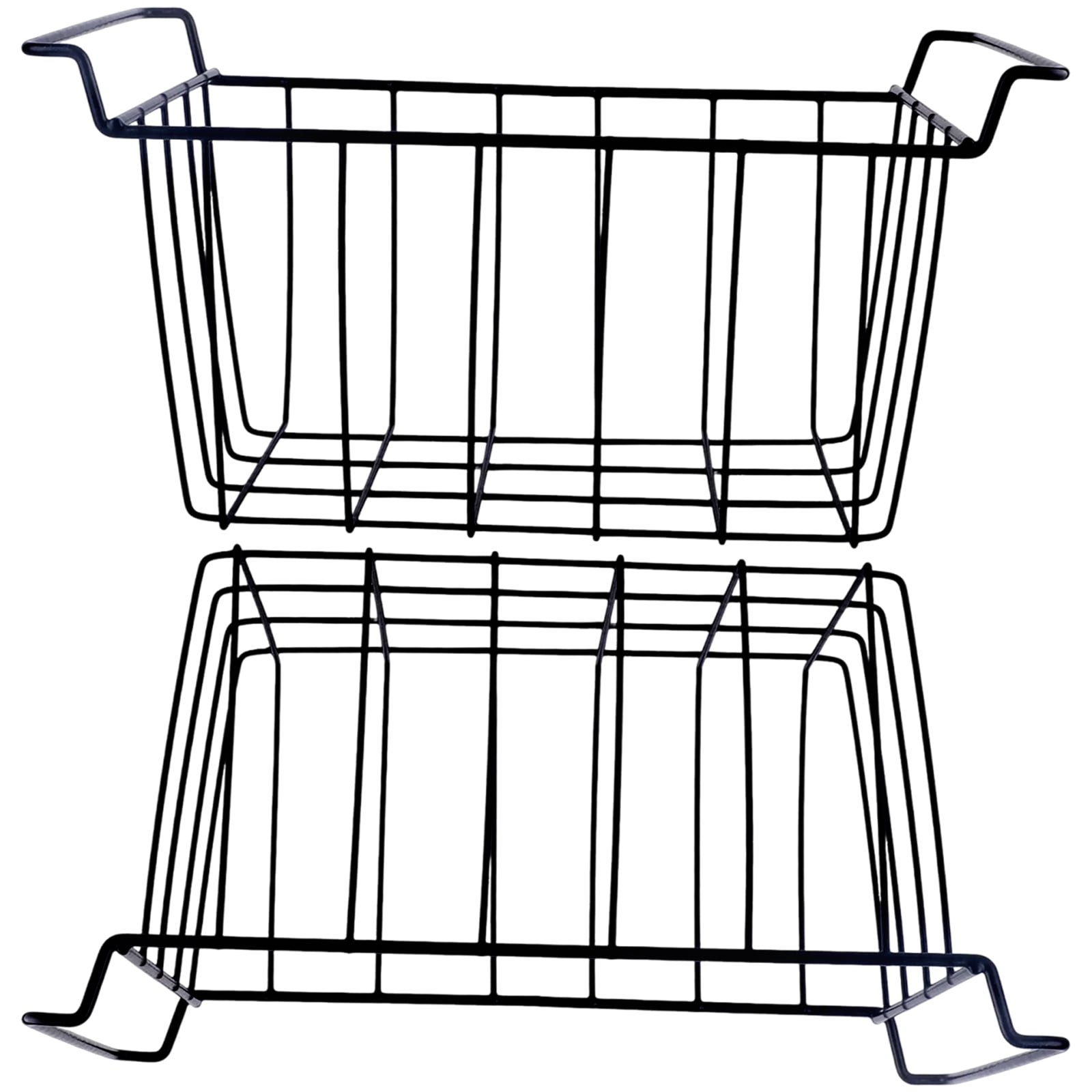 2 Pieces Metal Meshes Freezer Storage Bins Rustproof Wire Baskets for ...