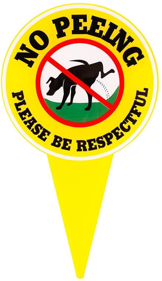 2 Pieces Metal No Peeing Dog Sign for Yard Sign - No Dog Pee Sign ...