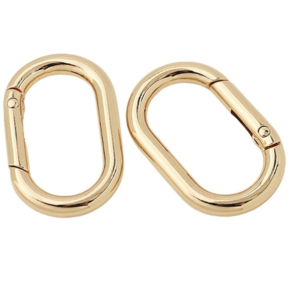 2 Pieces Metal Oval Rings Buckles Spring Key Rings Spring Keyring ...