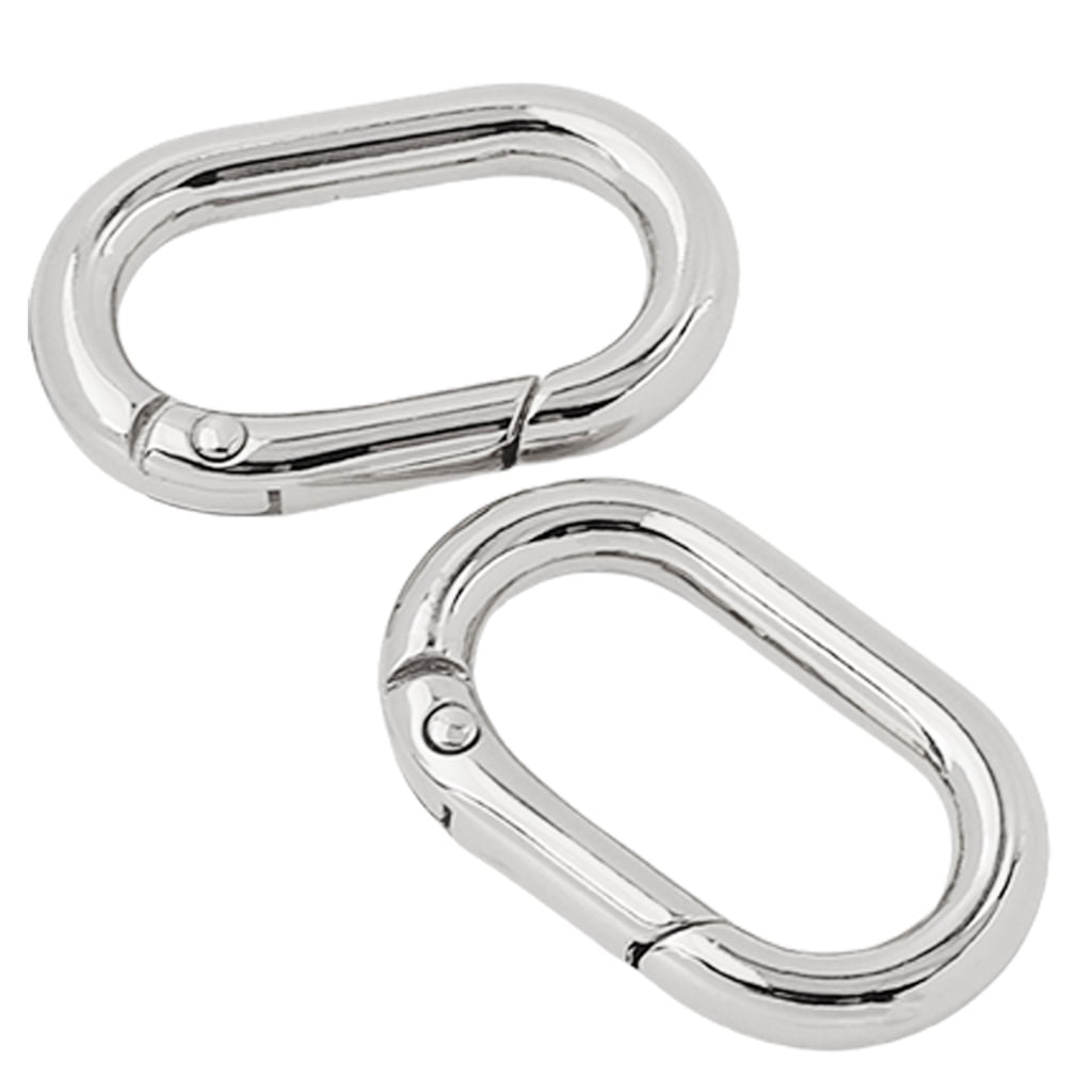 2 Pieces Metal Oval Rings Buckles Spring Key Rings Spring Keyring ...