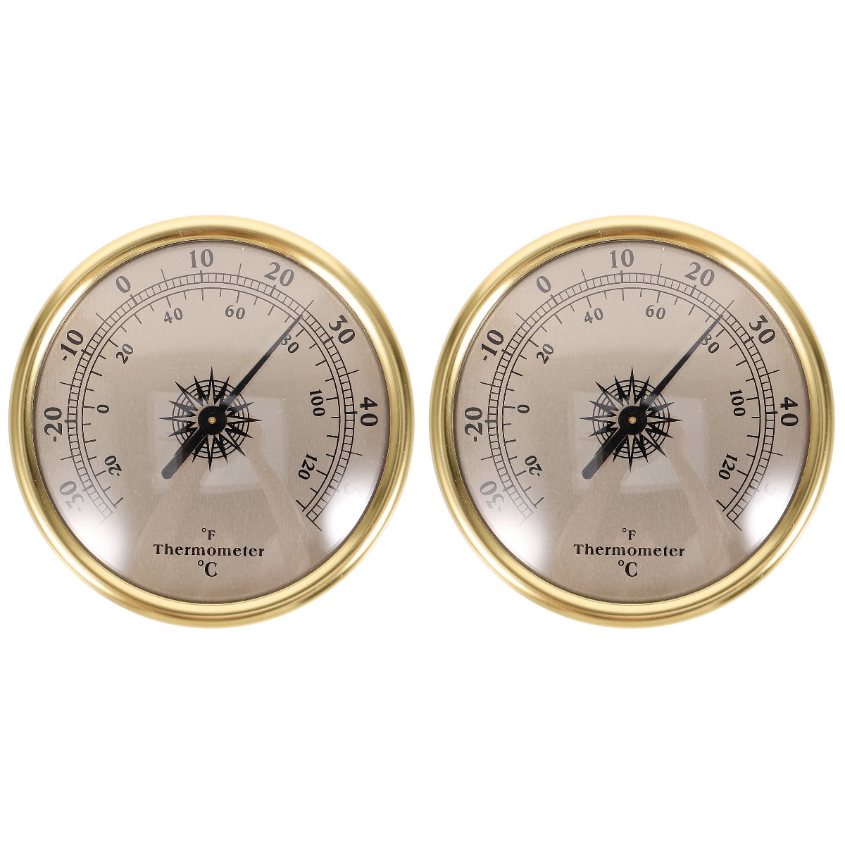 2 Pieces Metal Thermometer Baby Thermometers Thermostats Indoor ...