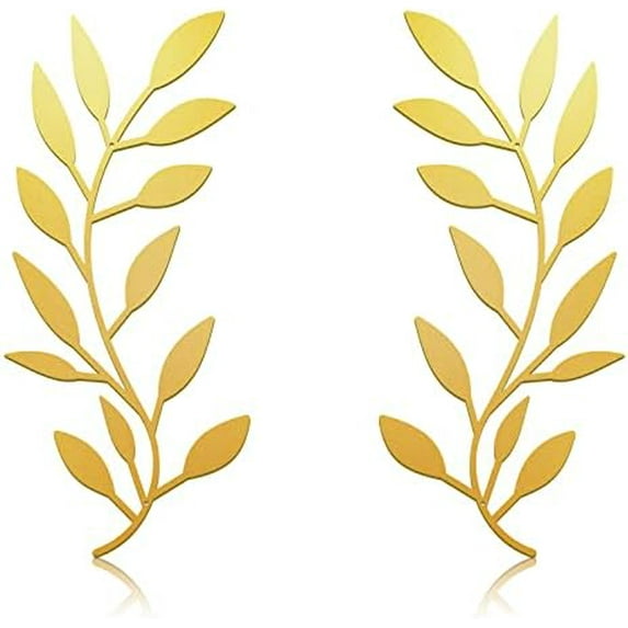 2 Pieces Metal Tree Leaf Wall Decor Vine Olive Branch Leaf Wall Art ...