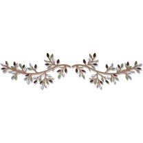 2 Pcs Metal Tree Leaf Wall Decor, Vine Olive Branch Leaves Wall Art ...