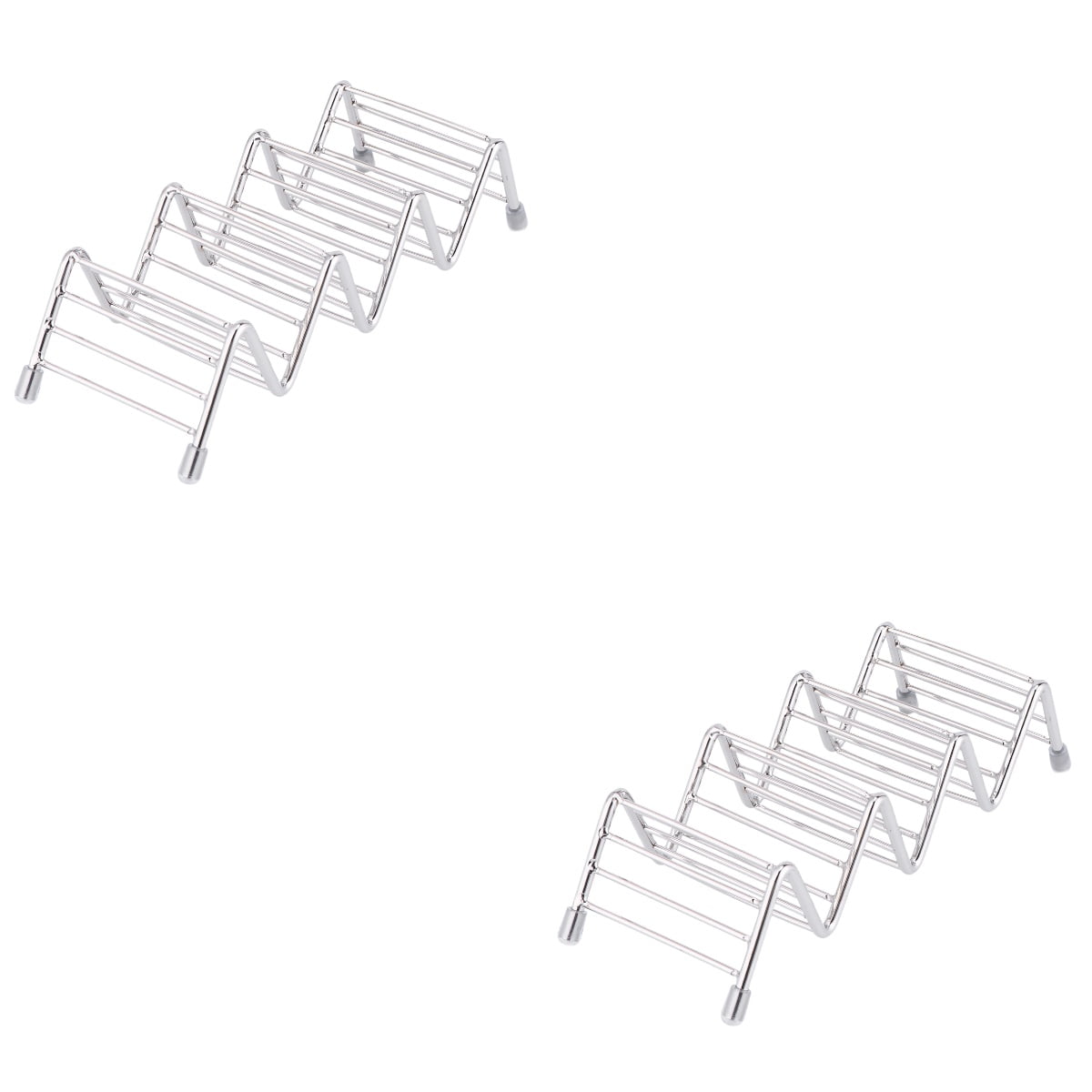 2 Pieces Mexican Pancake Rack Taco Holders Oven Tray Silver - Walmart.com