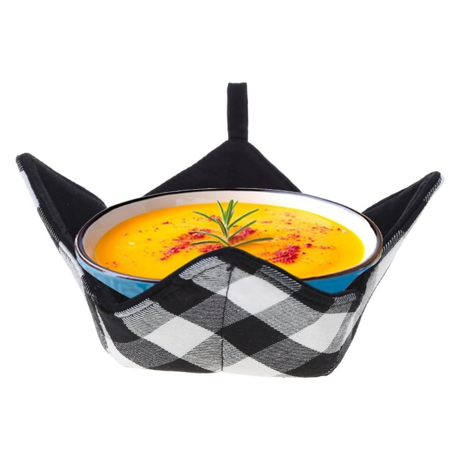 2 Pieces Microwave Safe Hot Bowl Holder Protect Hands Heat Resistant ...