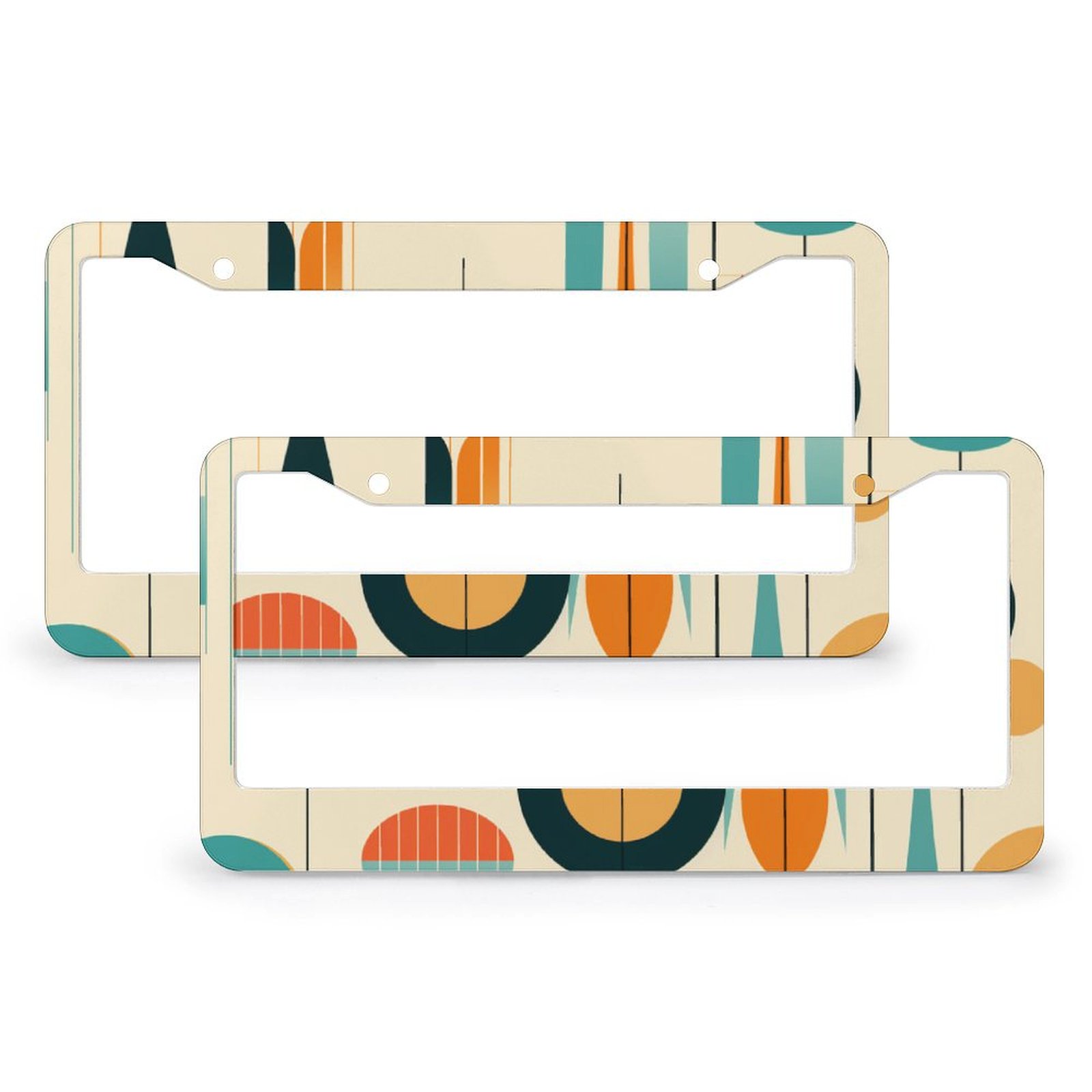2 Pieces Mid-Century Modern License Plate Frames Mid-Century Modern ...