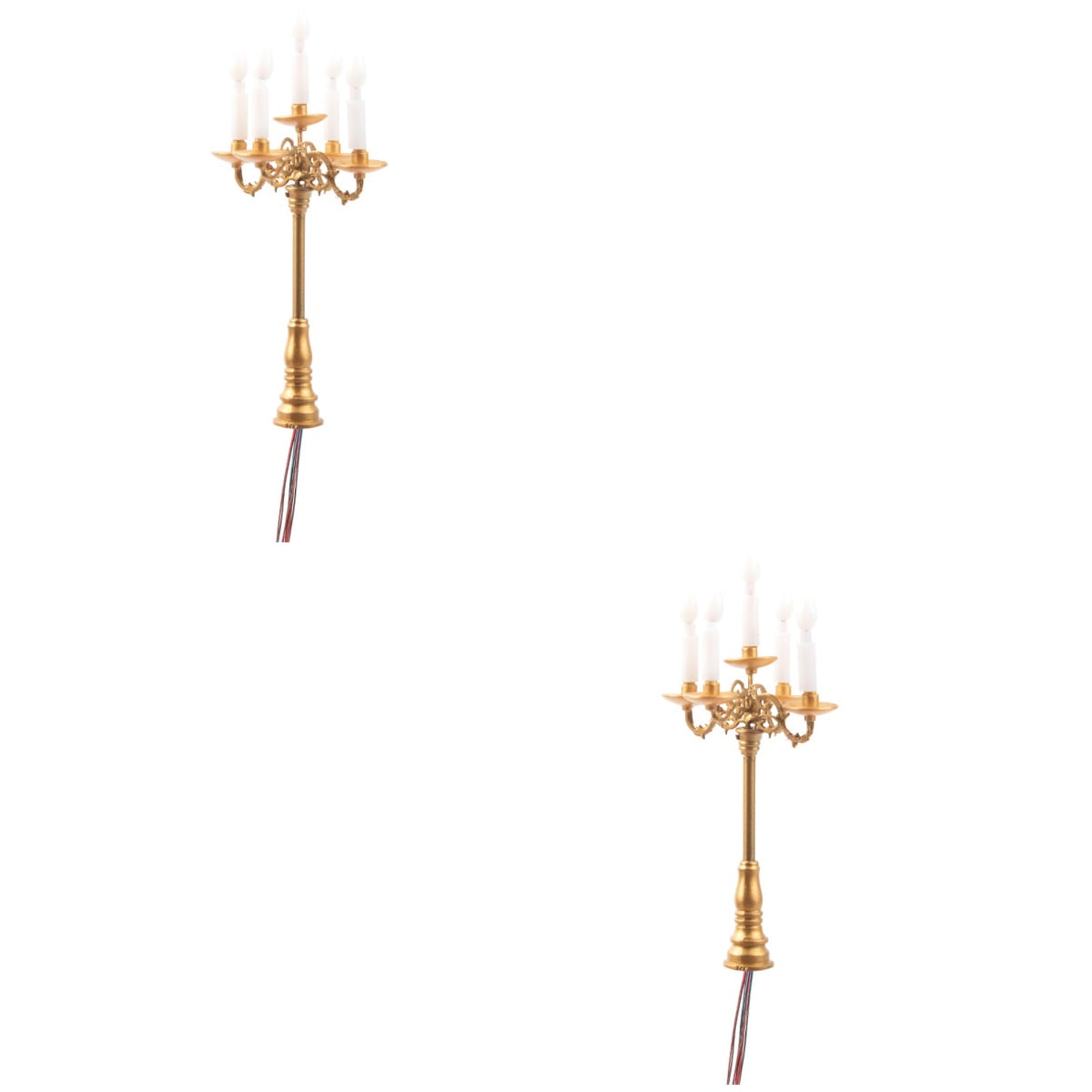 2 Pieces Mini Candle Light Sand Table Lamp House Small LED Candlestick ...