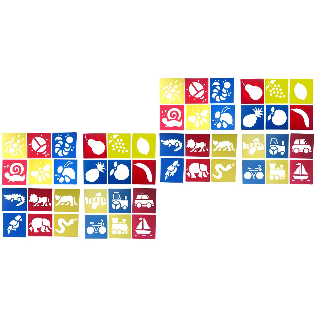 2 Pieces Mini Layering Stencils Kids for Drawing DIY Painting Templates ...