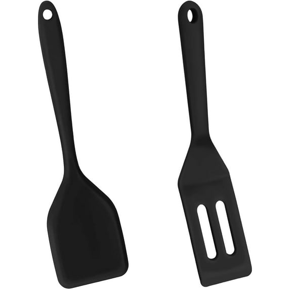2 Pieces Mini Silicone Spatula, Nonstick Silicone Serve Turner, Small ...
