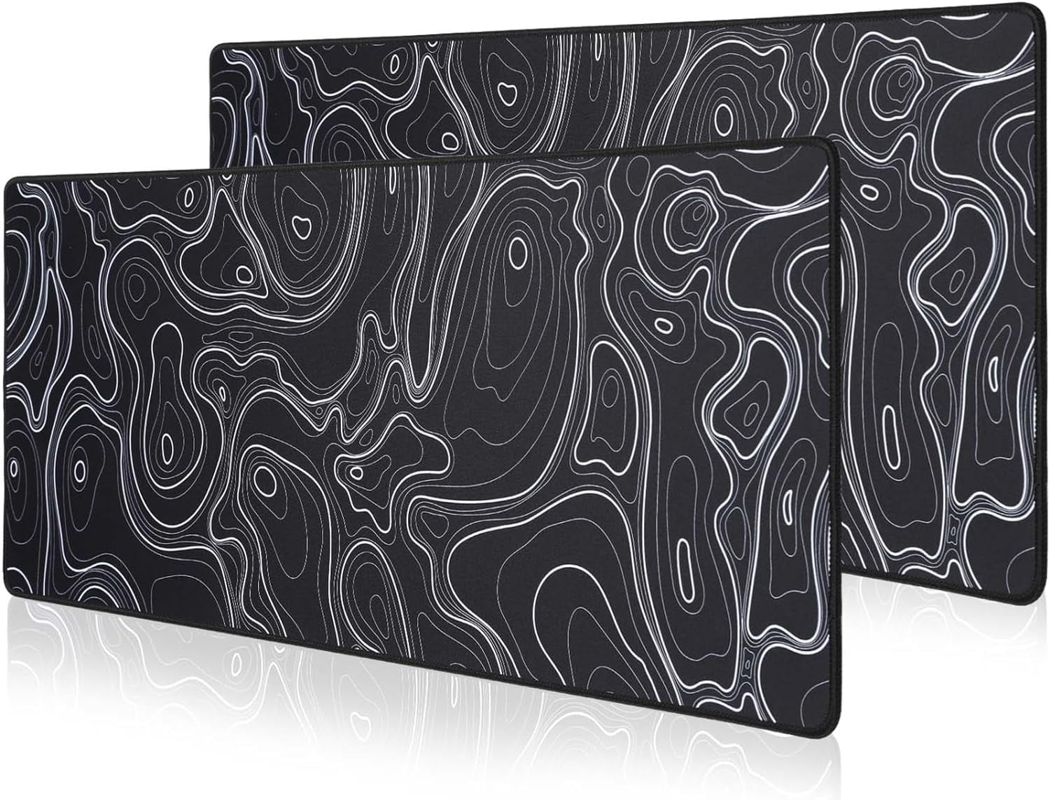 2 Pieces Minimalist Topographic Map Pattern Mouse Pad, Extended Long ...