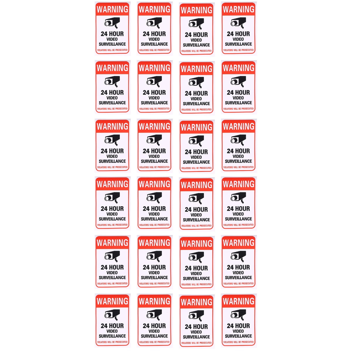 2 Pieces Monitor Warning Stickers Video Tape Caution Signs Game ...