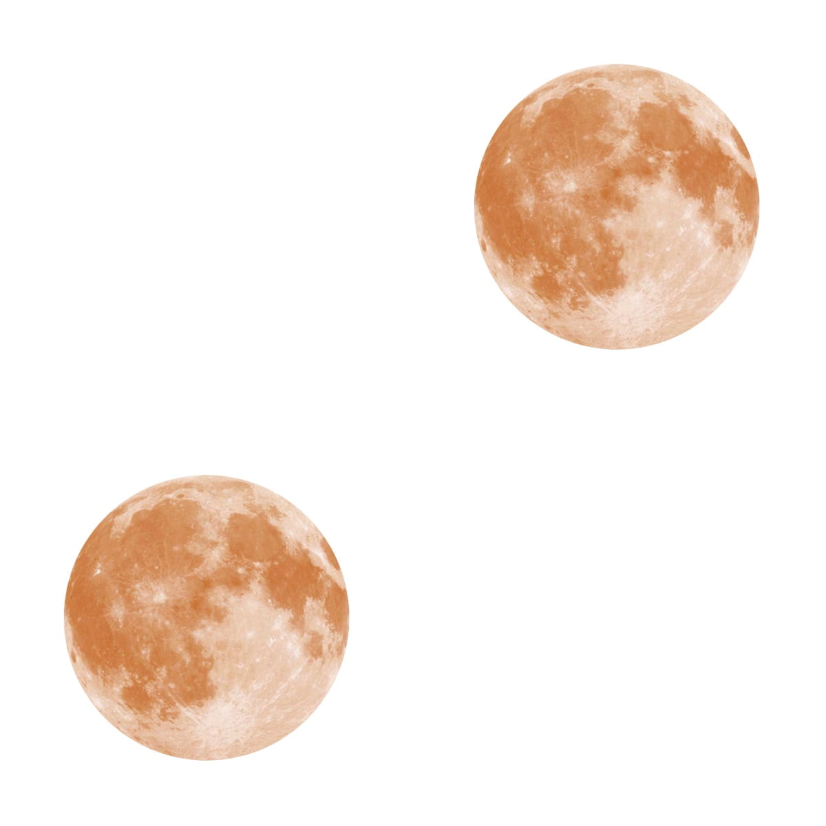 2 Pieces Moon Phases Wall Removable Art Sticker Metallic Surface ...