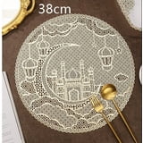 2 Pieces Moon Placemat - Creative Hot Stamping PVC Insulation Mat ...