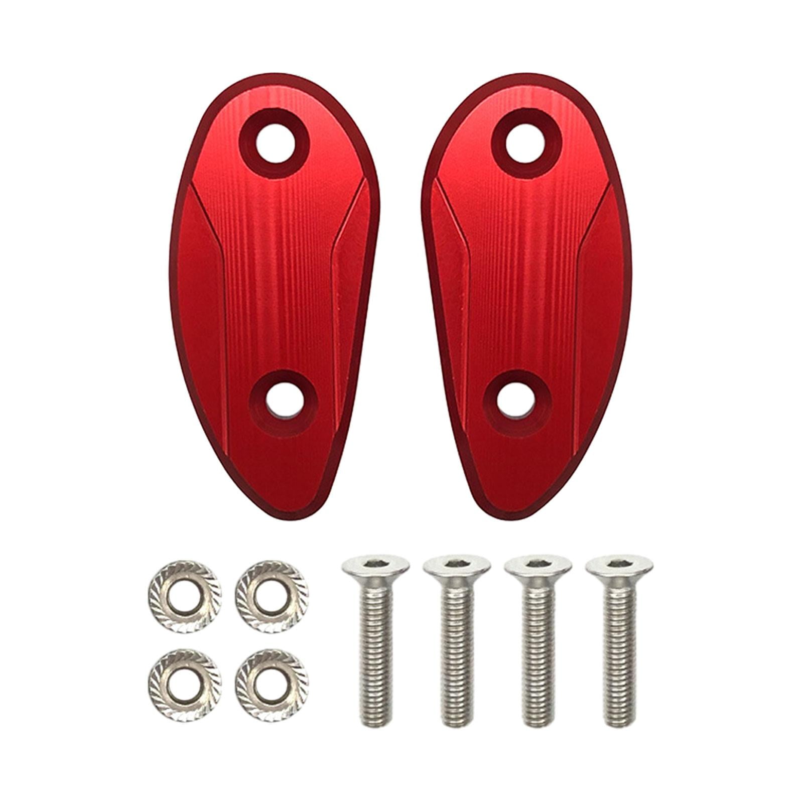 2 Pieces Motorcycle Mirror Block Off Plates Replacement with Threaded ...