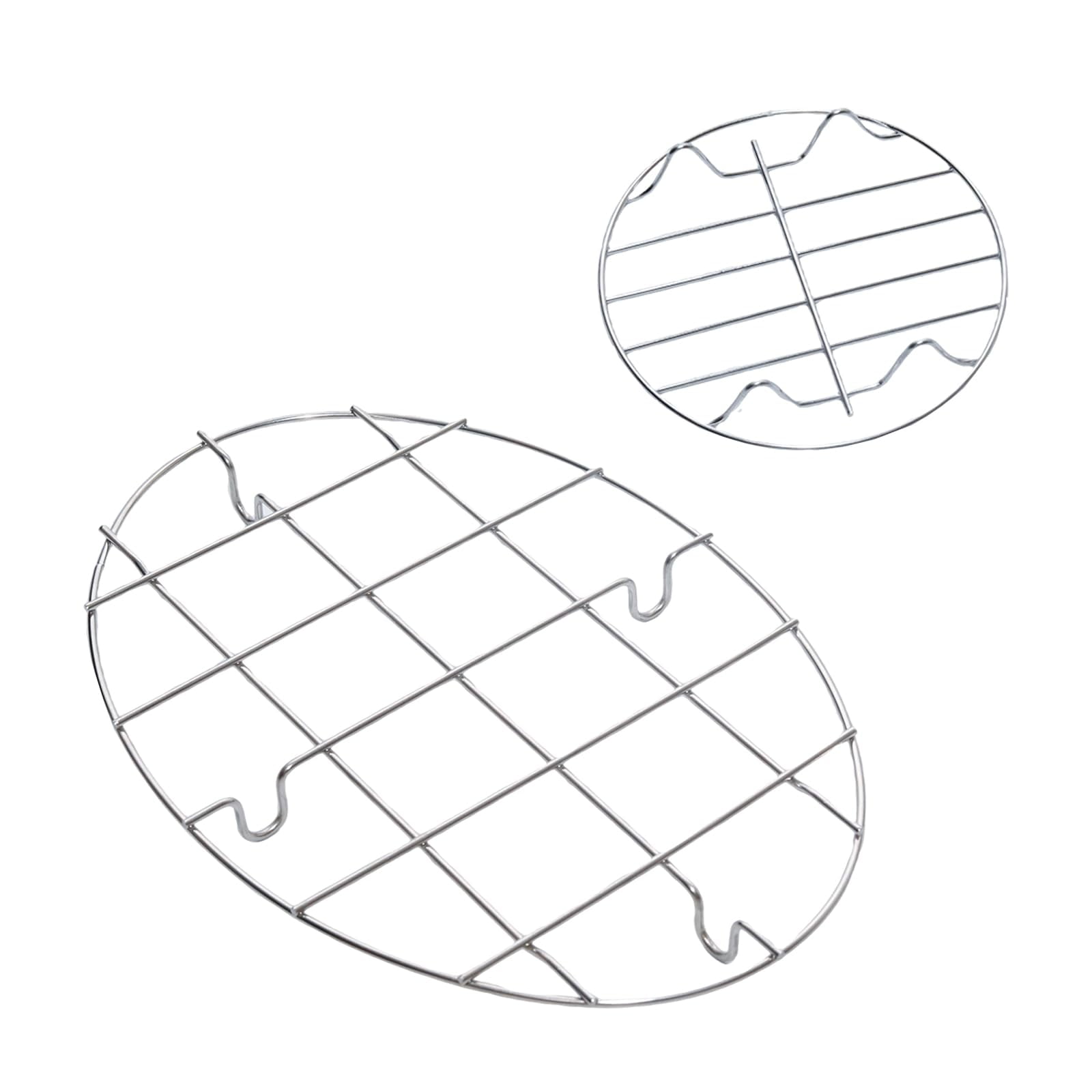 2 Pieces Multi-Purpose Stainless Steel Cooking Rack Set for Baking ...