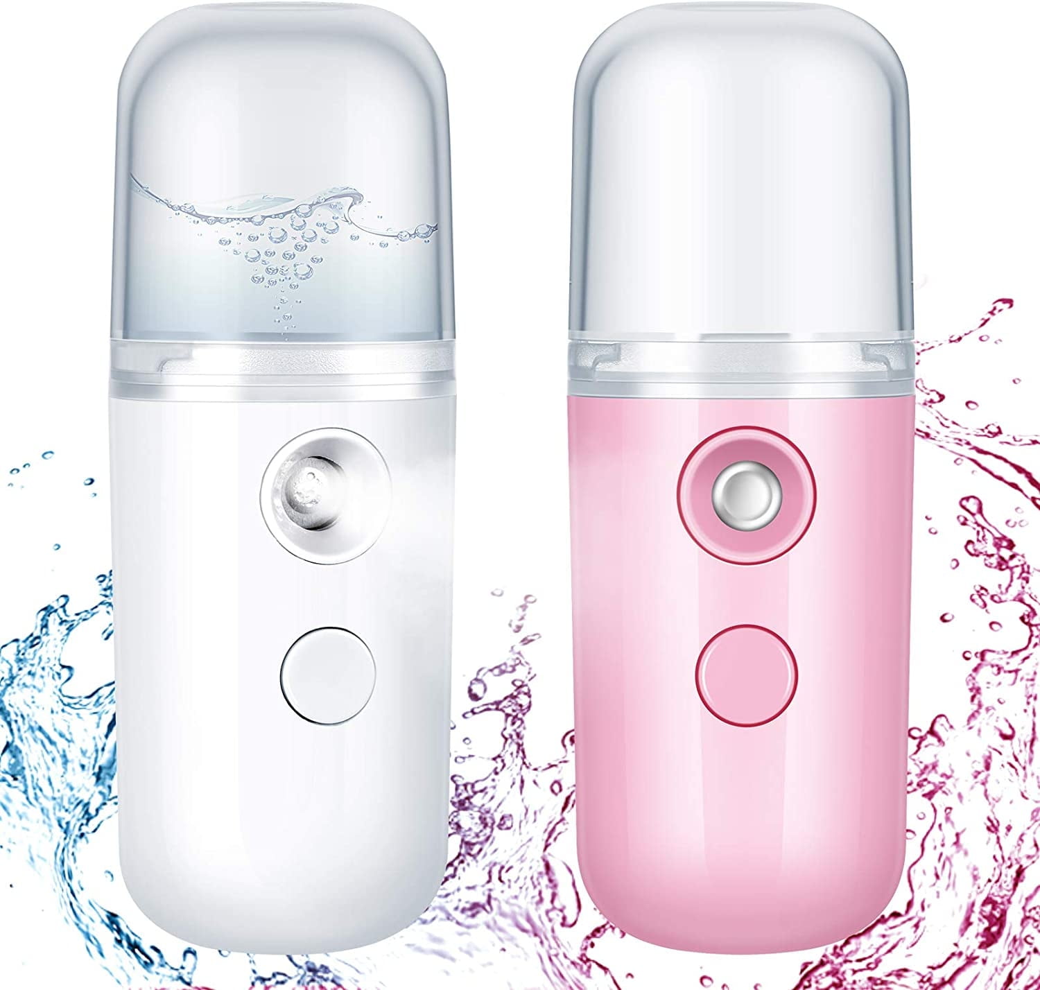 2pc Nano Ionic Face Humidifier, 30ml USB Rechargeable Skin Machine for ...