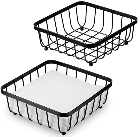 2 Pieces Napkin Holder for Table, Modern Flat Metal Paper Kitchen or ...